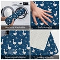 Bathroom Rugs Non Slip Washable - Bohemian Cute Duck Navy Blue Kitchen ...