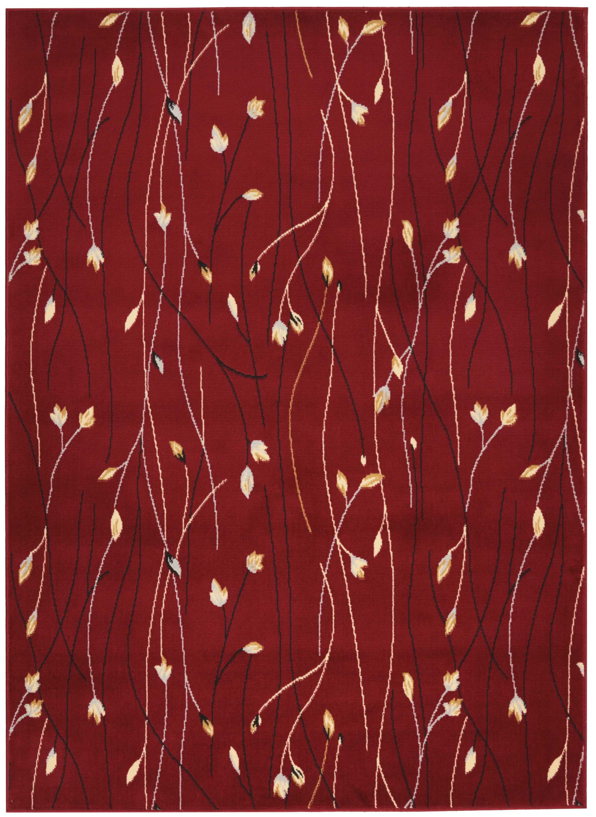 Red Botanical Area Rug by Pinewood Grove - Walmart.com