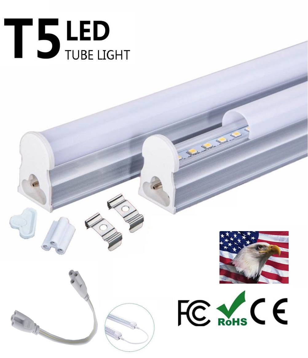 iLett 7 Pack 18 Watts T5 LED Ceiling Light Fixture, 4 Feet, 1440lm ...