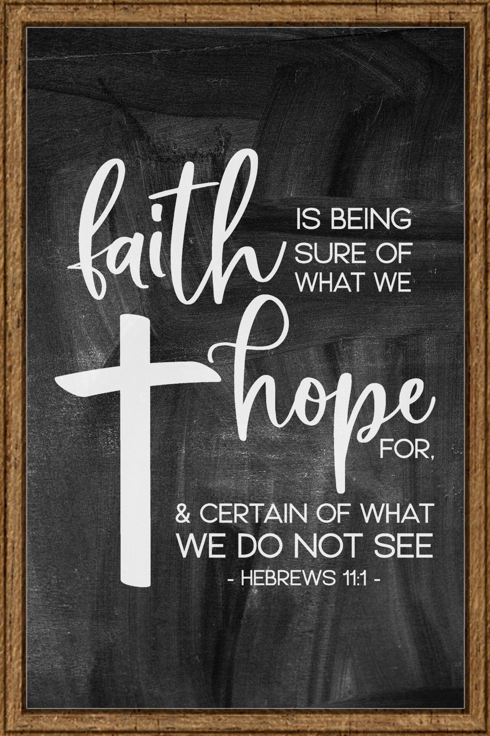 Faith is being sure of what we hope for Hebrews bible verse Tin Sign ...