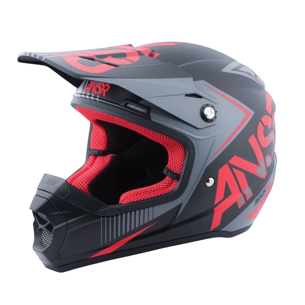 Answer SNX 2 Multi Color Helmet Grey/Black/Red Lg 459964 - Walmart.com