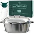 MAGNAWARE 12.6qt Lightweight Cast Aluminum Oval Dutch Oven, Silver ...