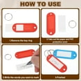 40pcs Plastic Key Tags, Keys Ring Tag Identifier Keychain with Split ...