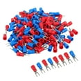 1000Pcs 16-14 AWG Red Blue Wire Connector Insulated Fork Terminal 4 ...