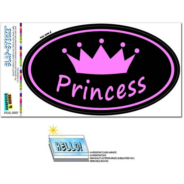 Princess Crown Pink Spoiled Euro Oval Automotive Car Window Locker ...