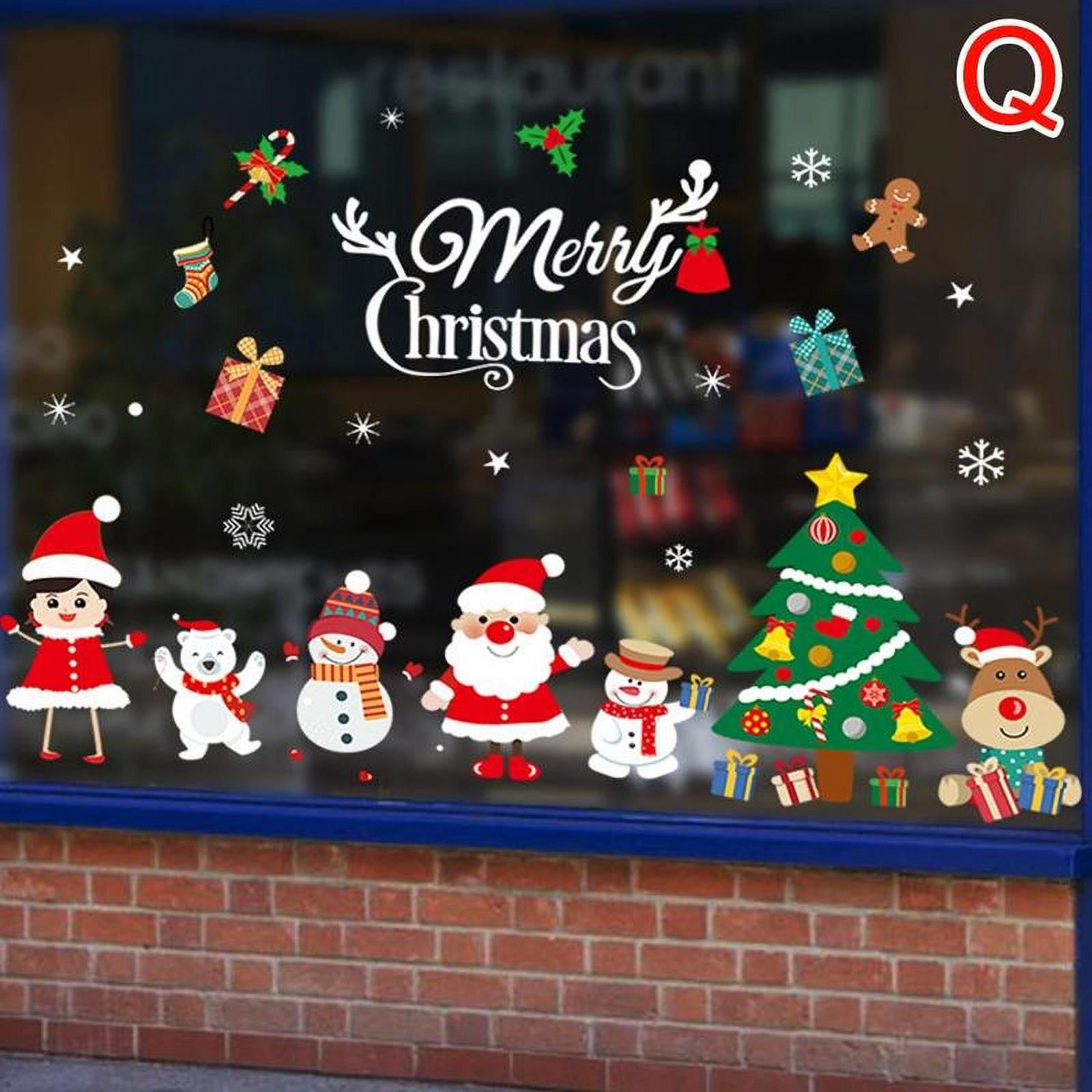 50*70cm Christmas Stickers Decorations Shopping Mall Glass Window ...