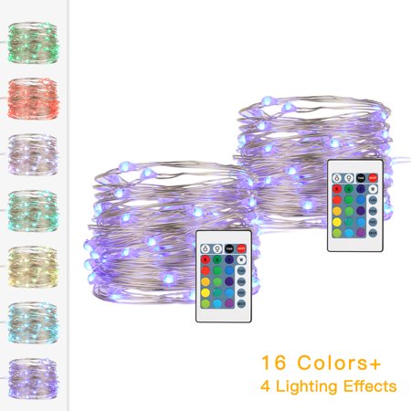 Tomshine RGB String Light with Remote Control Flexible Wire 5M/ 16.4FT ...
