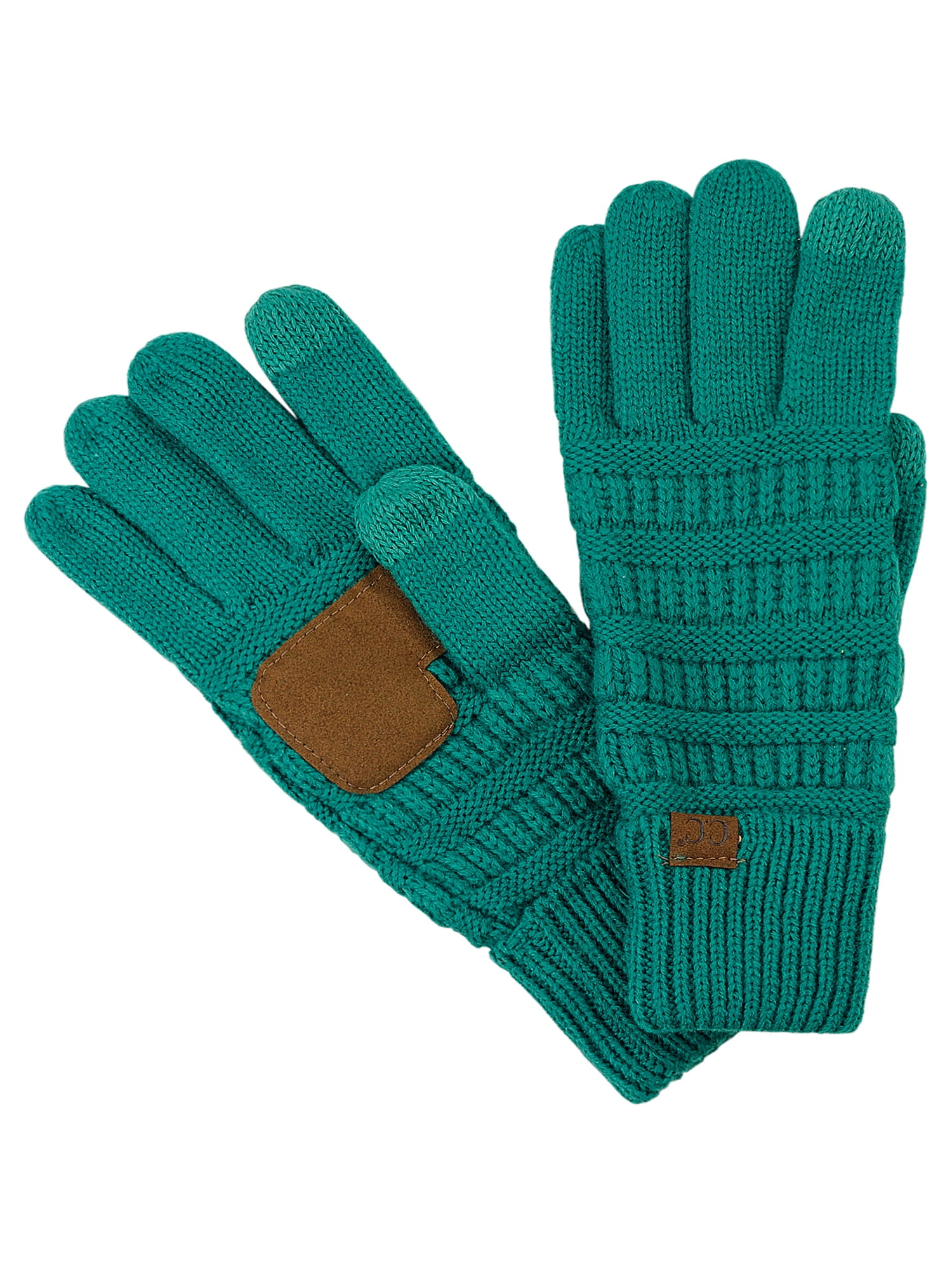 C.C Unisex Cable Knit Inner Lined Anti-Slip Touchscreen Texting Gloves ...