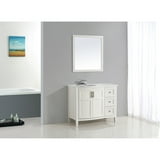 Brooklyn + Max Wilshire 42" Rounded Front Bath Vanity in Soft White ...
