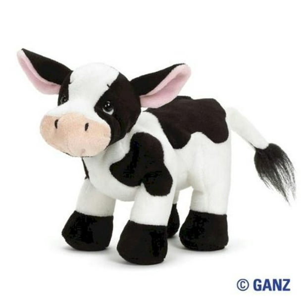 Ganz Webkinz Holstein Black and Whie Cow Plush Toy Comes With Sealed ...