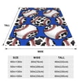 Baseball Throw Blanket, Western Sports Style Cow Print Flannel Fleece ...