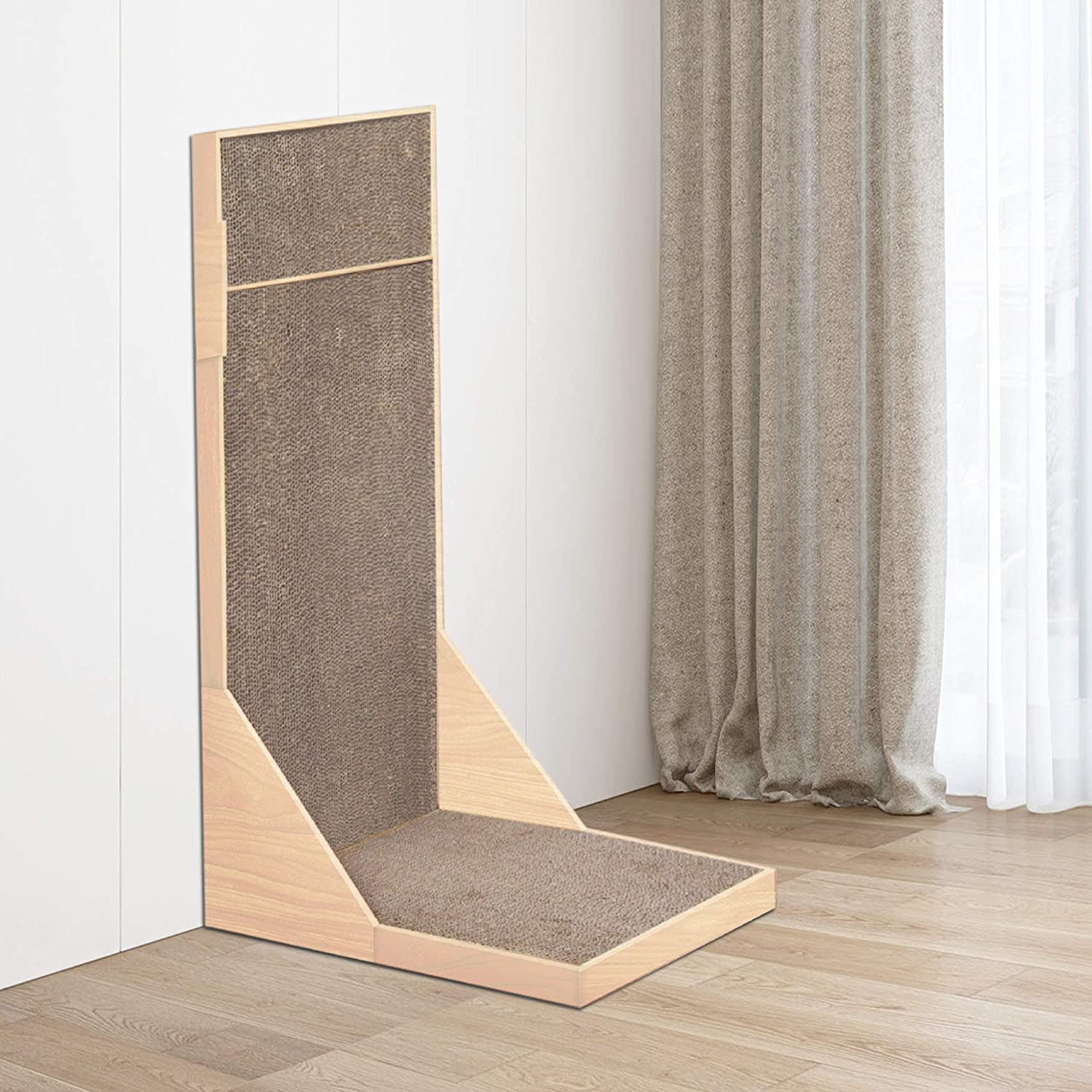 Traffer Corner Cat Scratcher 3 in 1 Cat Scratcher Foldable Cat Corner ...