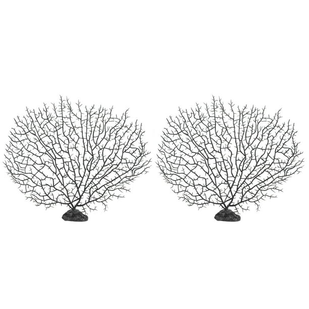 Gupbes Simulation Coral Tree,Aquarium Coral Decor,2Pcs Artificial Water ...