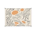 Abstract Stripe Sun Shade Sail 12'X16' Beige Orange Color Block Line UV ...