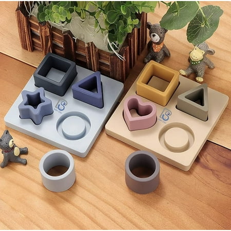 IGUOHAO Early Education Silicone Puzzle Toy – Shape Sorter for Babies ...