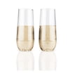 Libbey 12 Pack Stemless Wine Champagne Flutes, 8.5 Ounce, Lead-Free ...