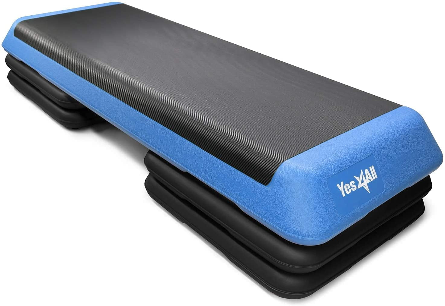 Yes4All Adjustable Aerobic Step Platform, 40 in x 16 in with 4 Risers ...