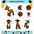 DolliBu Large Standing Deer Graduation Plush Toy - Super Soft Plush Graduation Stuffed Animal ...