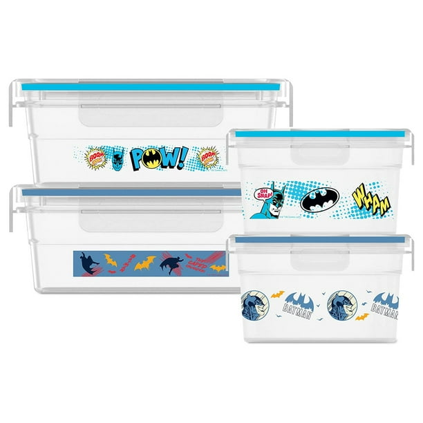 Snapware 8-Piece Non-Toxic Plastic Food Storage Containers Set, 4.6-Cup & 3-Cup, Batman - Walmart.ca