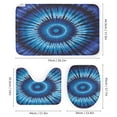 Blue Spiral Tie-dye Pattern Shower Curtain Set Modern Bathroom Decor ...