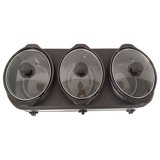 FRIGIDAIRE Triple Slow Cooker & Buffet Server, Stainless-Steel 3x2.5 Qt ...