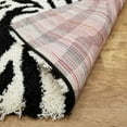Maxy Home Bella Zebra 5 ft. Round Shag Area Rug - Walmart.com