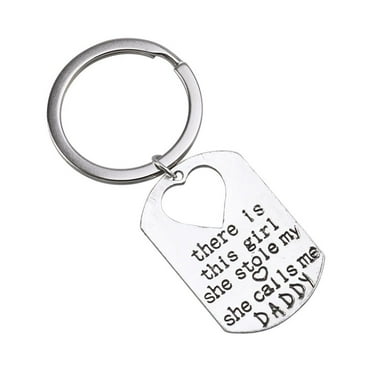 Personalized Fathers Day Gift - Dog Tag Keychain - Custom Keychain ...