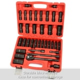 CASOMAN 1/2" Drive Master Socket Set, 36 Pc SAE/Metric, w/ Extension ...