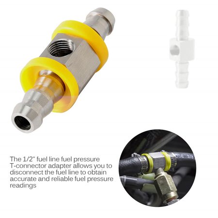 1/2 Fuel Pressure Barbed Push Lock T-fitting Adapter Universal Fuel ...