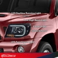 Fit For Toyota Tacoma 2005-2011 LED DRL Tube Headlights Black Smoked ...