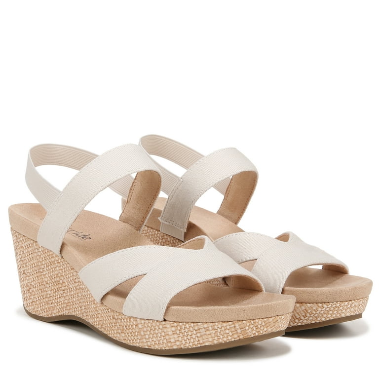 (取寄) ライフストライド レディース ダニタ ストラップ ウェッジ サンダル LifeStride women Danita Strappy Wedge Sandals Bone LifeStride Womens Danita Strappy Wedge Sandal - Medium & Wide