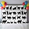 Black Cat Backdrop for Photography, Fabric Photo Background Backdrop ...