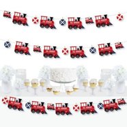6 Count Bulk Pack All Aboard Train Ribbon Banners - Walmart.com