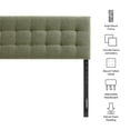 Lily Upholstered Queen Size Headboard in Leaf - Walmart.com