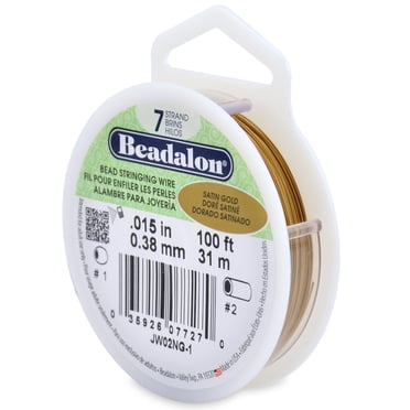 Bright Silver Beadalon Beading Wire .018" Thickness 7 Strand (30 Feet ...