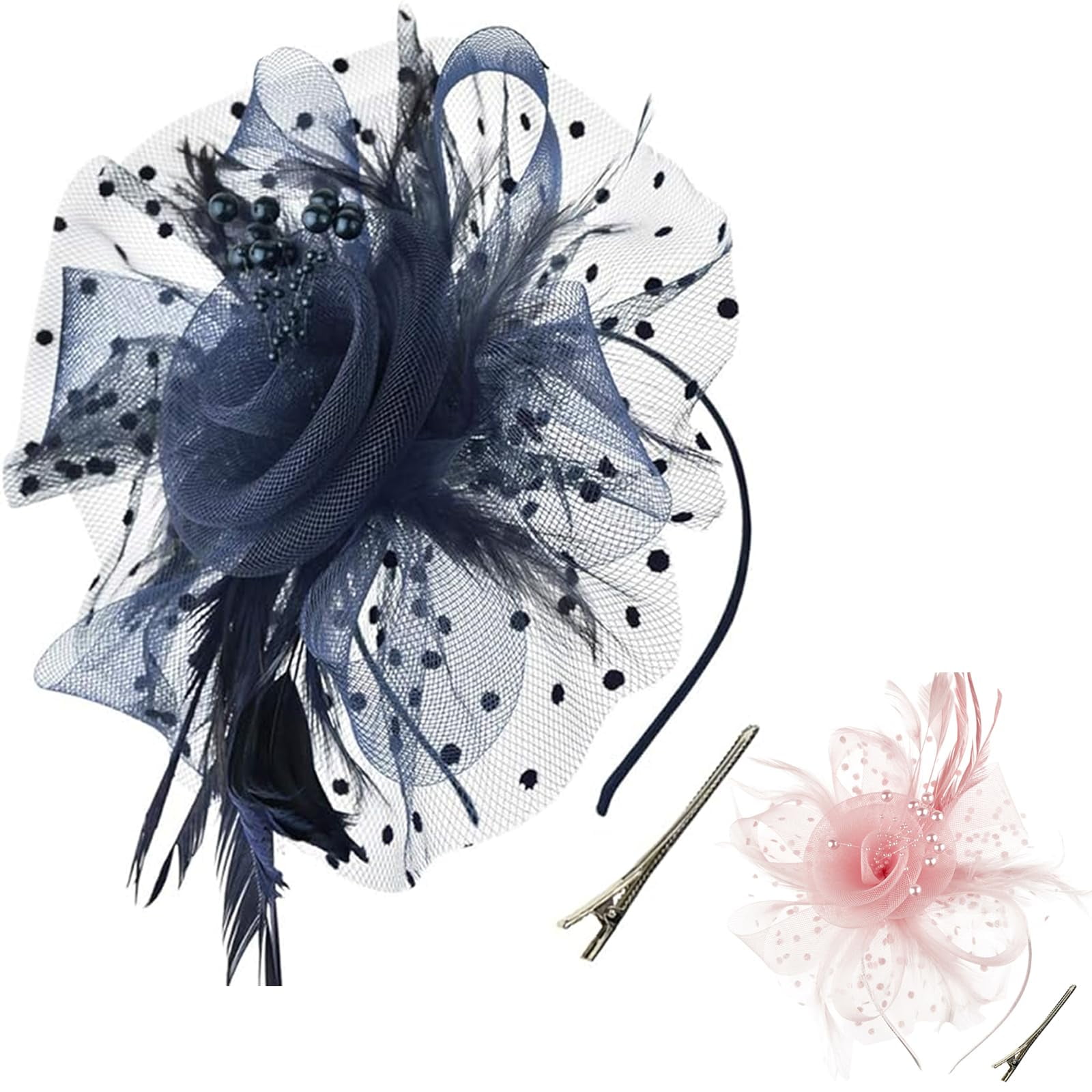 Click here for Dreshow Fascinators Hat Tea Party Headwear Ribbons... prices