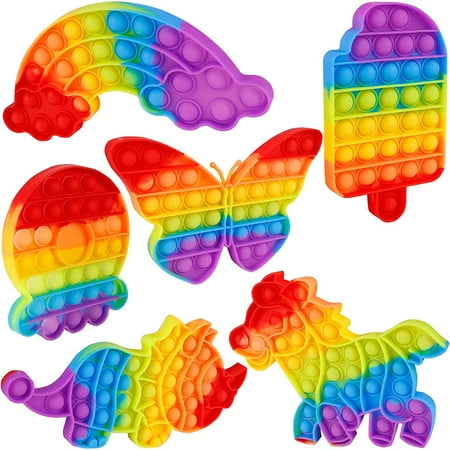 6 Packs Toy for Children, Poppers Pops Popet Bubble Sensory Stress ...