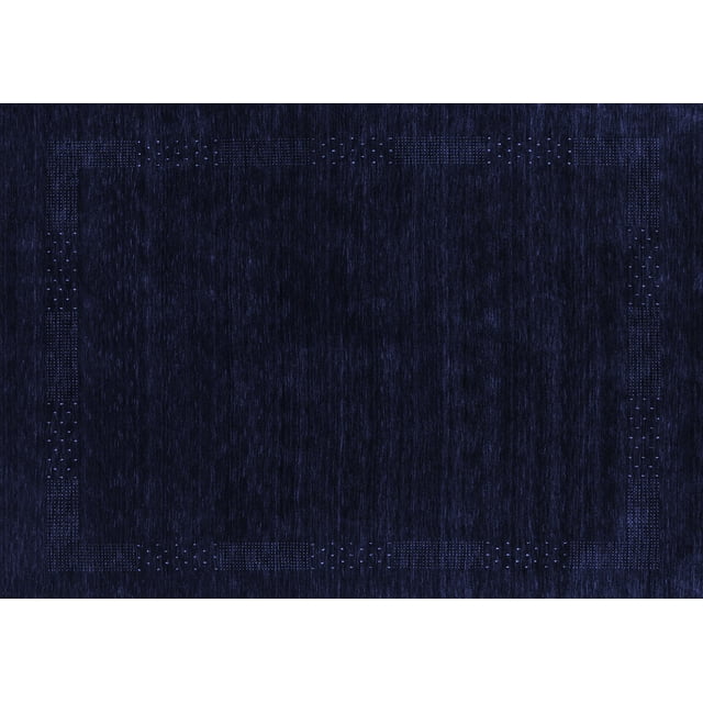 Ahgly Company Machine Washable Indoor Rectangle Abstract Blue ...