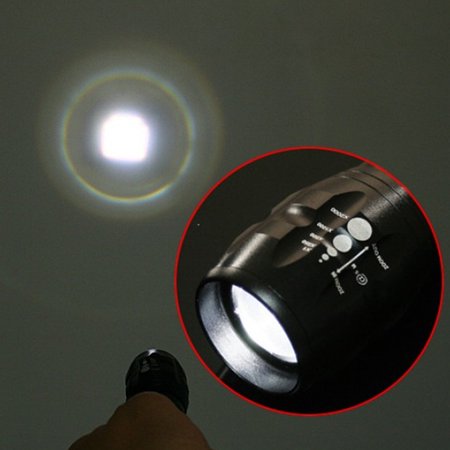 LED Portable Mini Rechargeable Flashlight Compact Reflector Modes ...