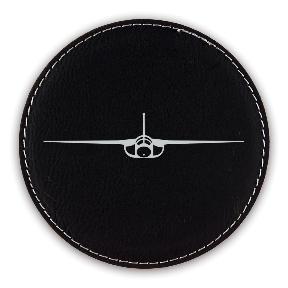 F-111 Aardvark Coaster Laser Engraved Leatherette - Round Coasters ...