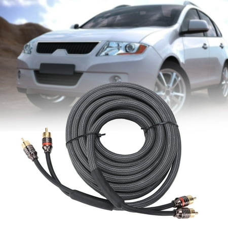 LAFGUR Car Audio Signal Cable Adapter 4.5m/180in Black PVC Plastic ...