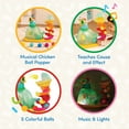 Battat Pop-a-Doodle-Doo Chicken Ball Popper with Music Lights, Learning ...