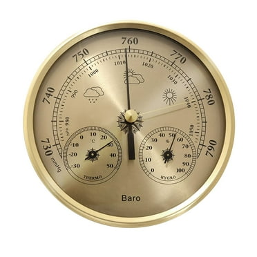 Barometer Pressure Gauge Weather Station Wall Mount Thermometer ...