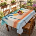 Bohemia Coconut Tree Sunset Table Cloth 52x70in, Waterproof Rectangle ...
