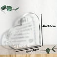 Heart Shaped Acrylic Decorative Ornament 3.9X3.9 Inch Modern Tabletop ...