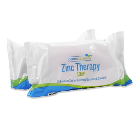 DermaHarmony Zinc Pyrithione Soap, 2% ZnP, 4 oz, for Seborrheic ...