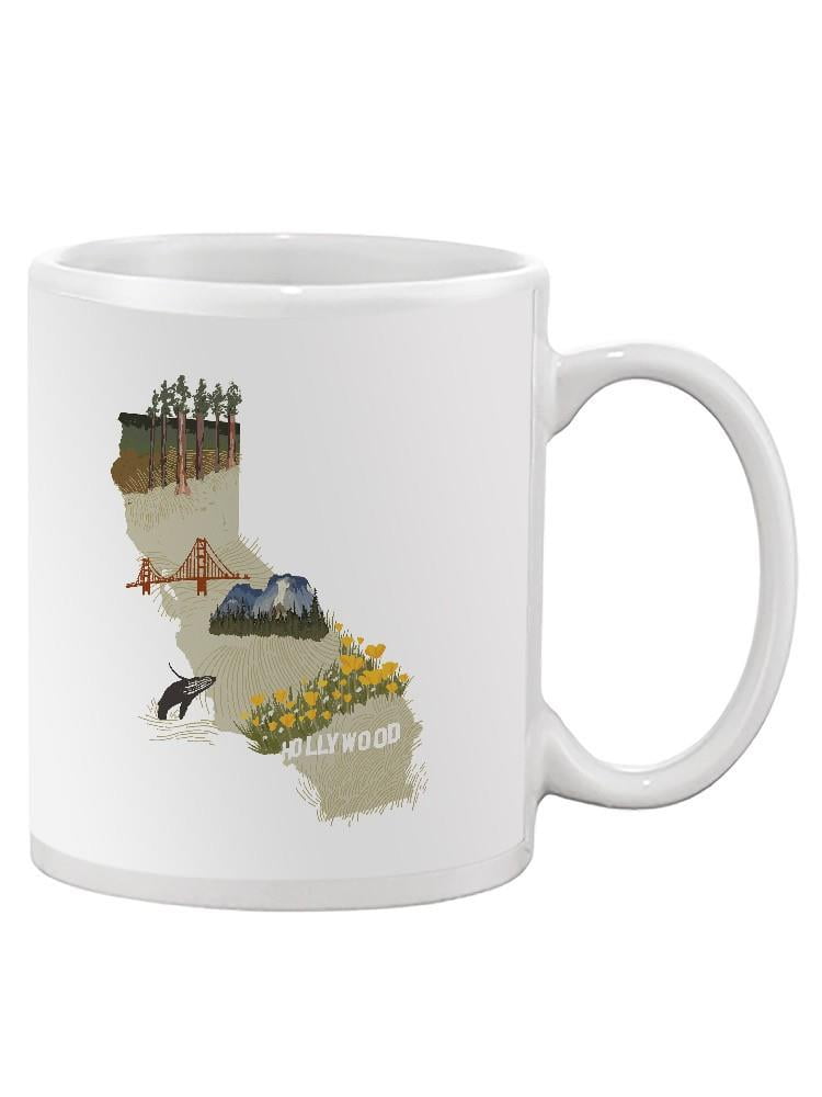 Illustrated State California Mug - Jacob Green Designs, - Walmart.com