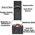 Bottle Opener Wall Mounted with Cap Catcher Bucket and Black Stainless ...