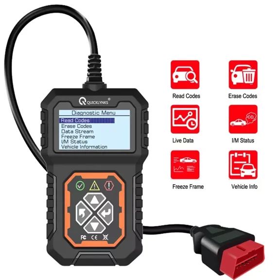 ANCEL AD410 Enhanced OBD II Scanner, Vehicle Code Reader, Check Engine ...