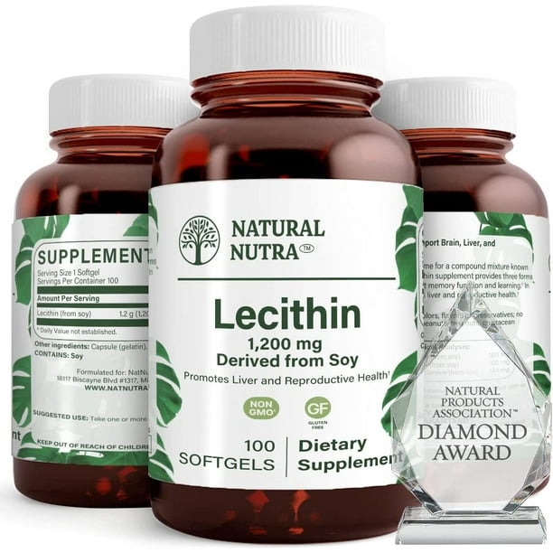 Natural Nutra Soy Lecithin, 1200 Mg Promote the Liver and Reproductive ...